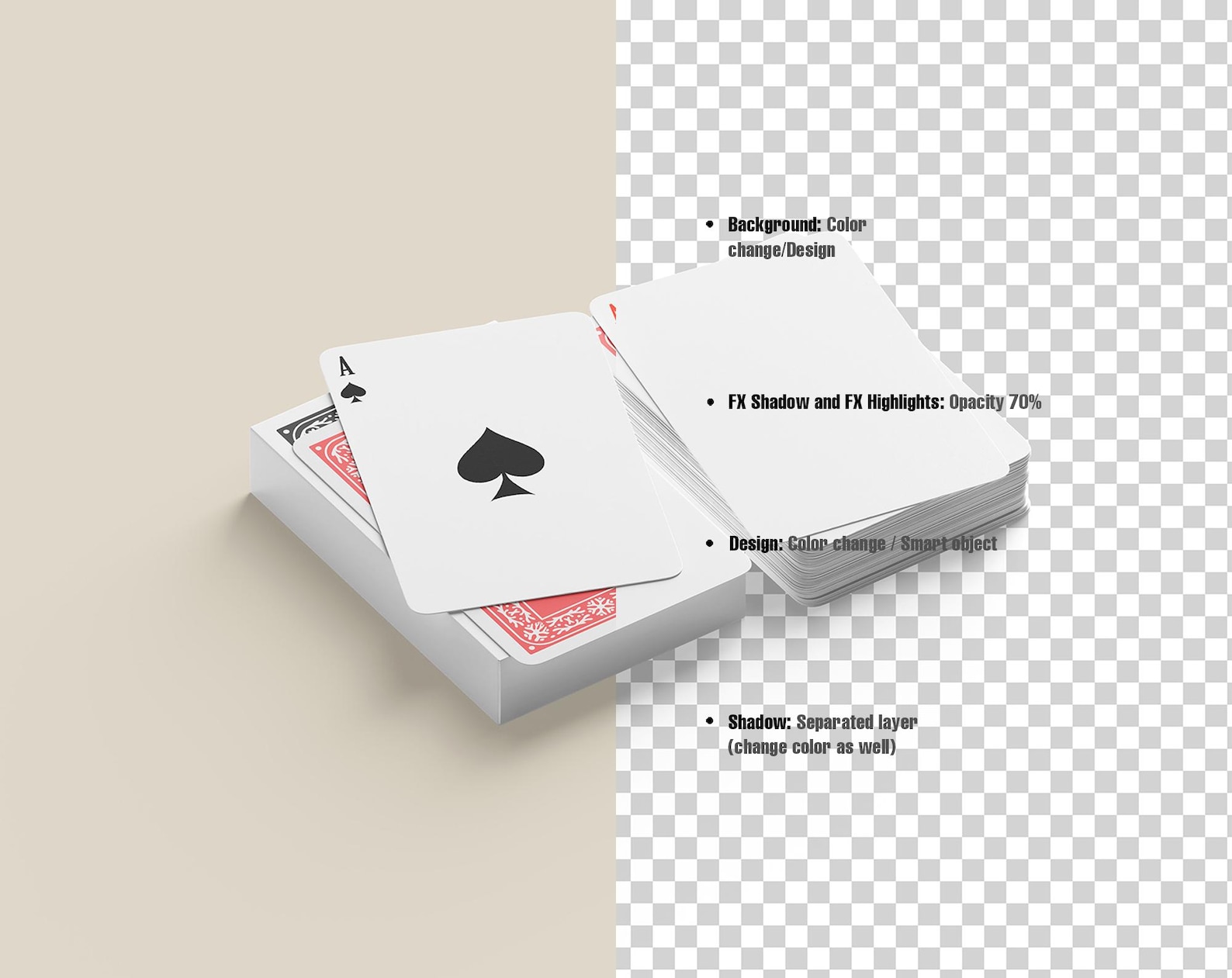 Playing Card Mockup: Customizable Deck Design (PSD) - Etsy