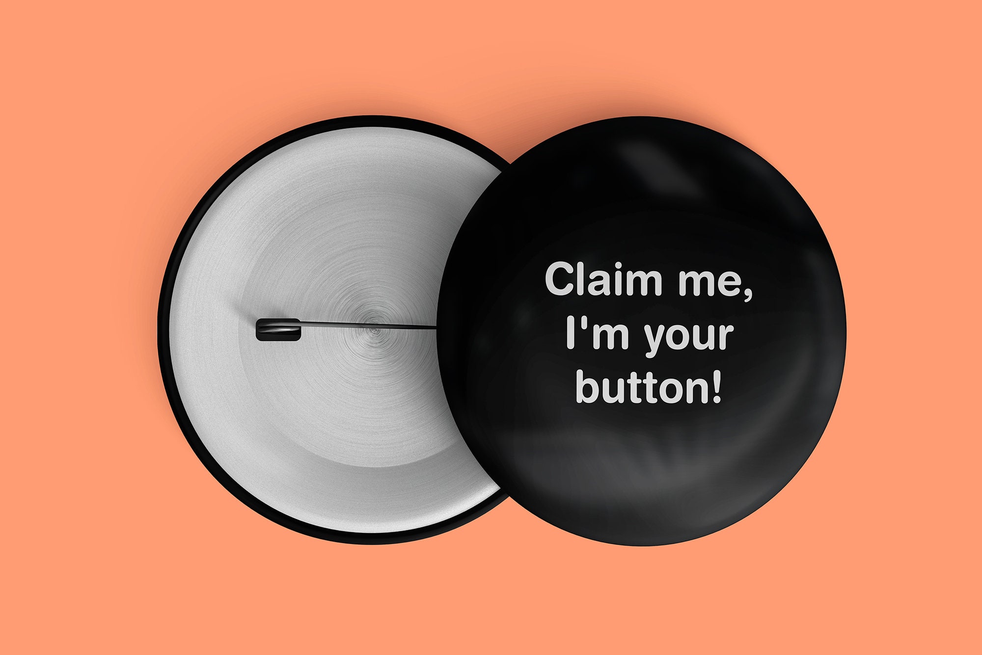 Dye Sublimation Button Mockup Badge Button, Pinback Button, Save Pin ...