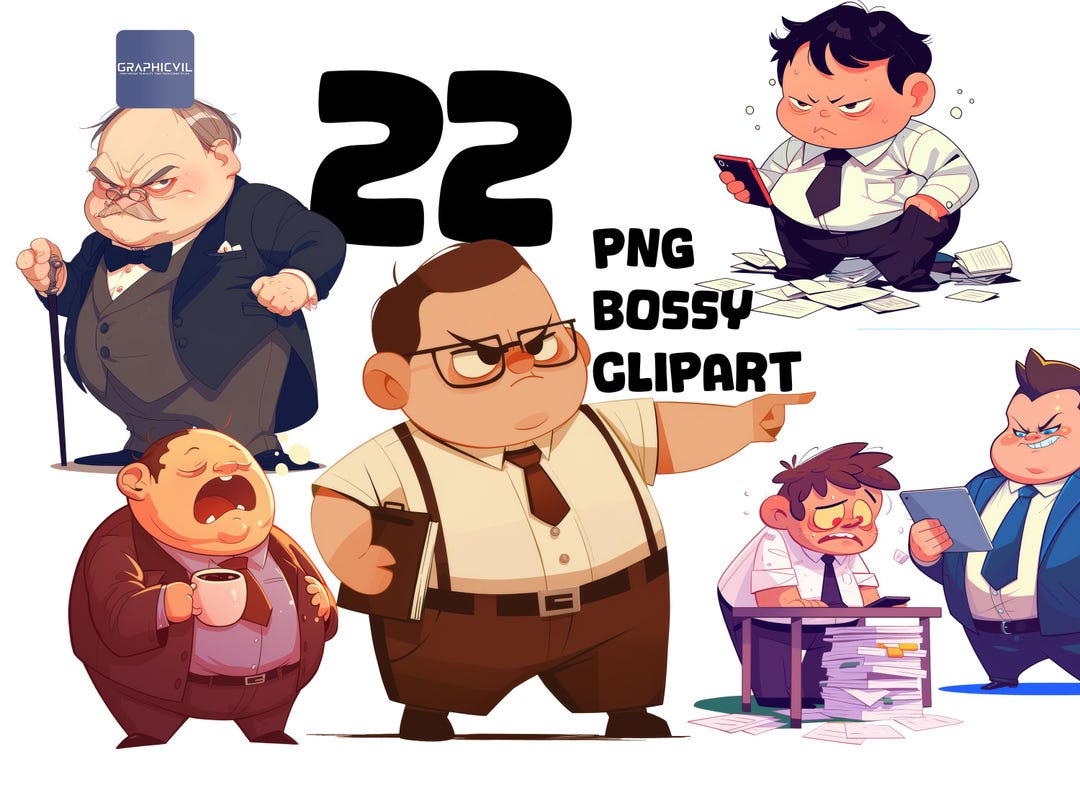 22 Boss Cartoon PNG Clipart: Mafia Leader Icons (digital Download) - Etsy