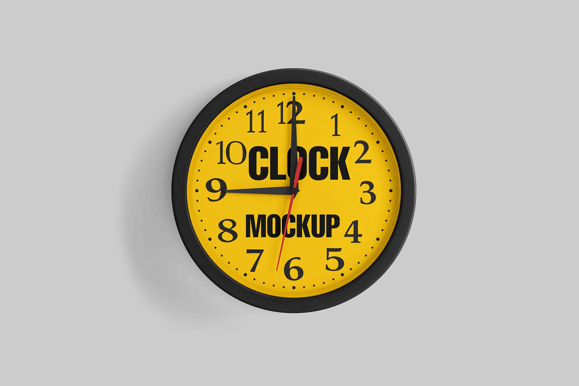 6 PSD Wall Clock Mockup, Clock on Wall Mockup, Clock Display Mockup ...