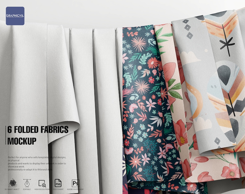 Folded Fabrics Mockup Fabric Folded Fabric Mockup Pattern - Etsy
