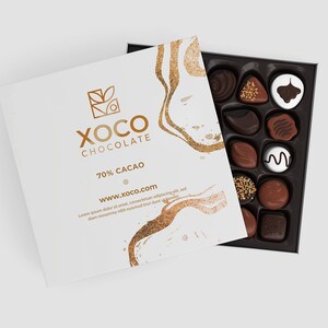 Chocolate Box Mockup, Chocolate Mockup Box Packaging Design Candy ...