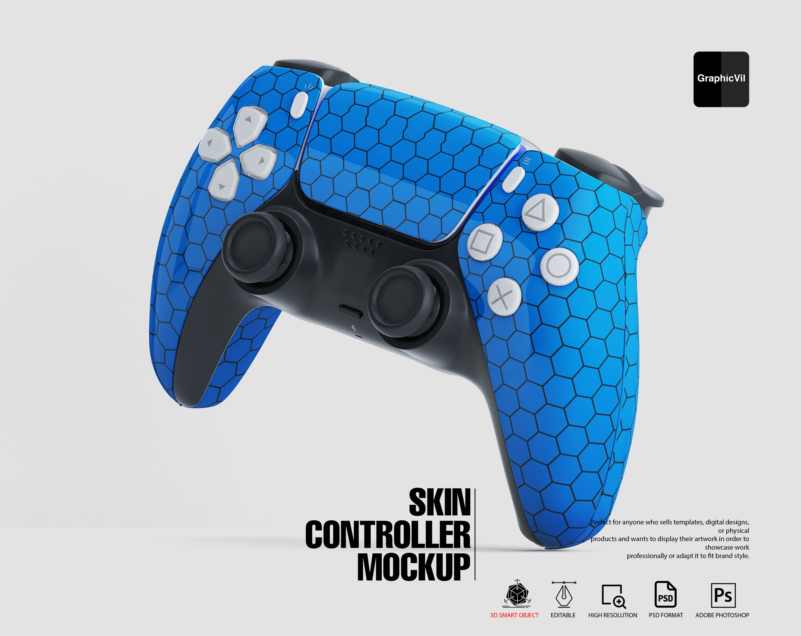 Sony Dualsense Controller Skin Mockup Dualsense, Dualsence Mockup ...