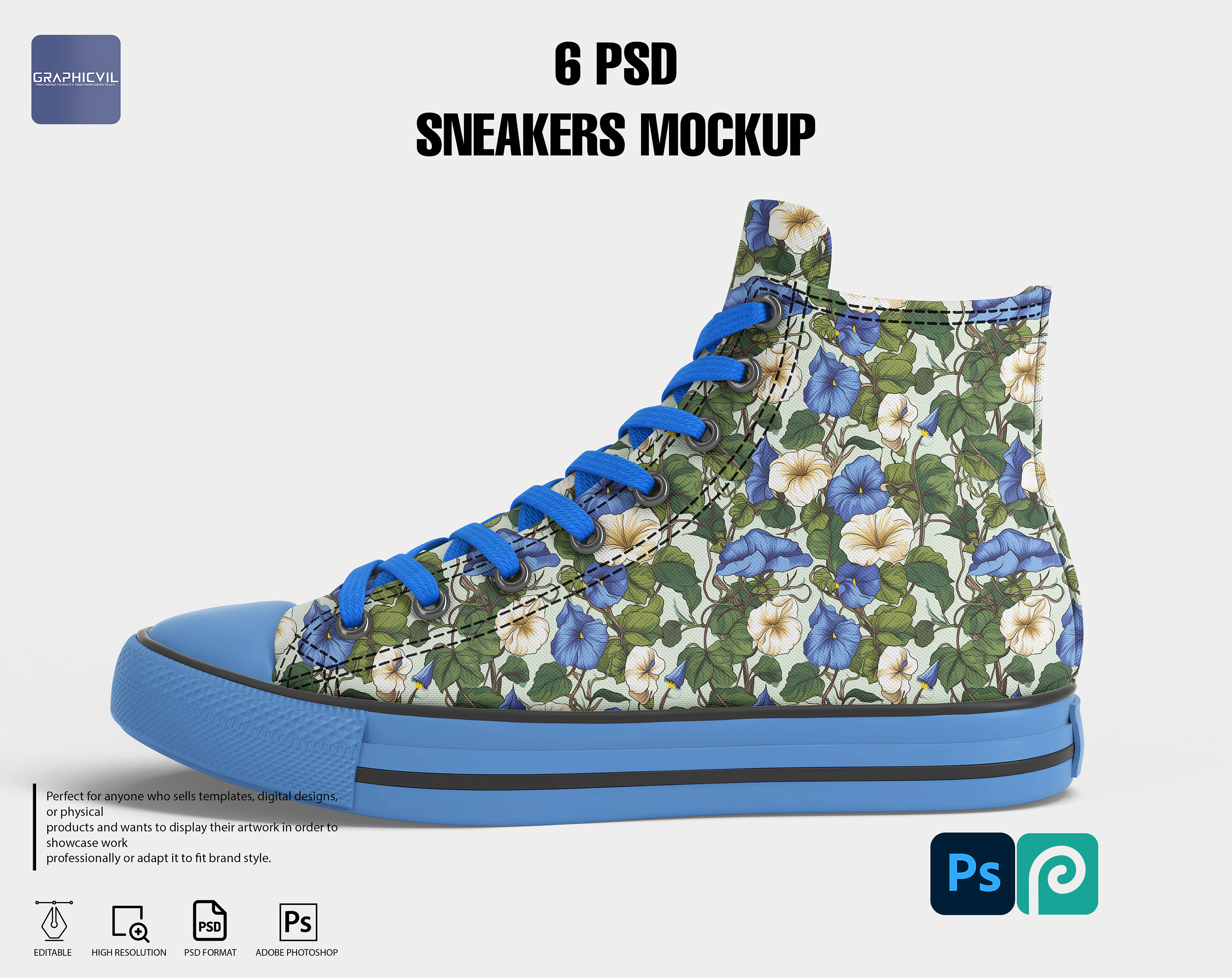 Sneakers Mockup, 6 PSD, Shoe Mockup, Trainer Mockup, Footwear Mockup ...
