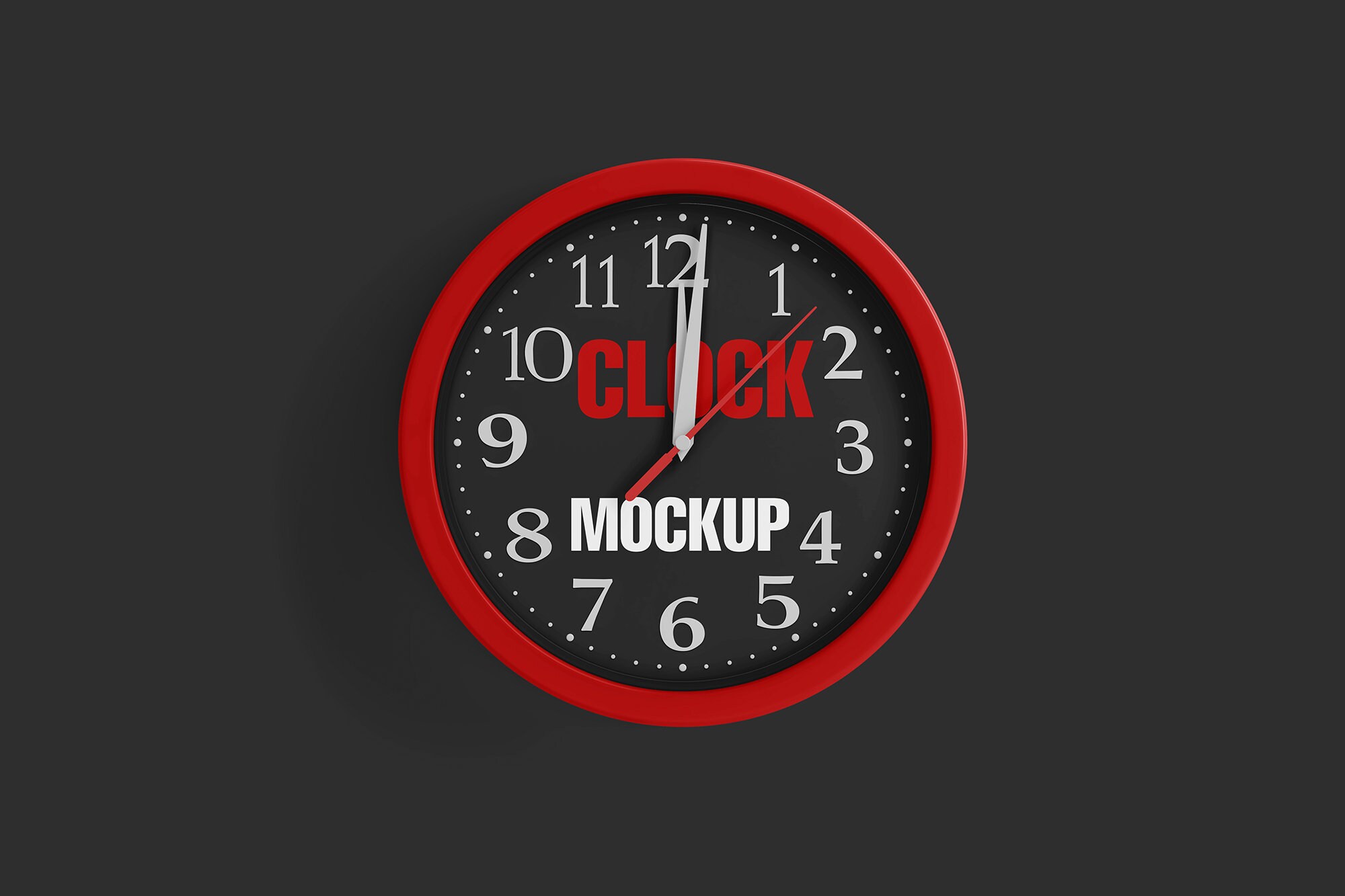 6 PSD Wall Clock Mockup, Clock on Wall Mockup, Clock Display Mockup ...