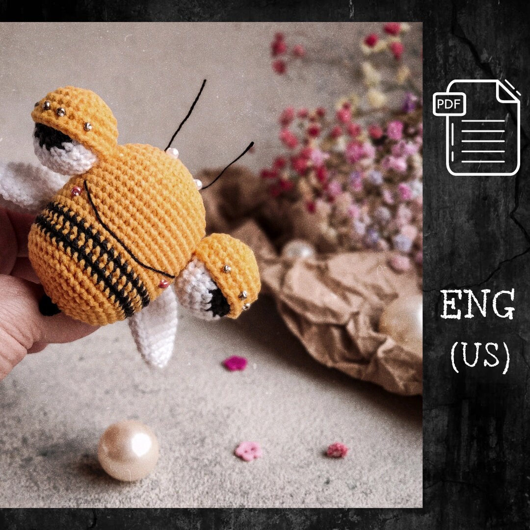Crochet PATTERN Sleepy Bee / Amigurumi Toy / Crochet Honey Bee ...