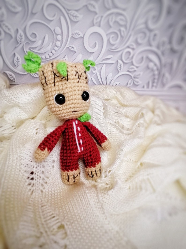 PDF Amigurumi Groot Crochet Pattern, Cute Baby Groot Amigurumi, Mini ...