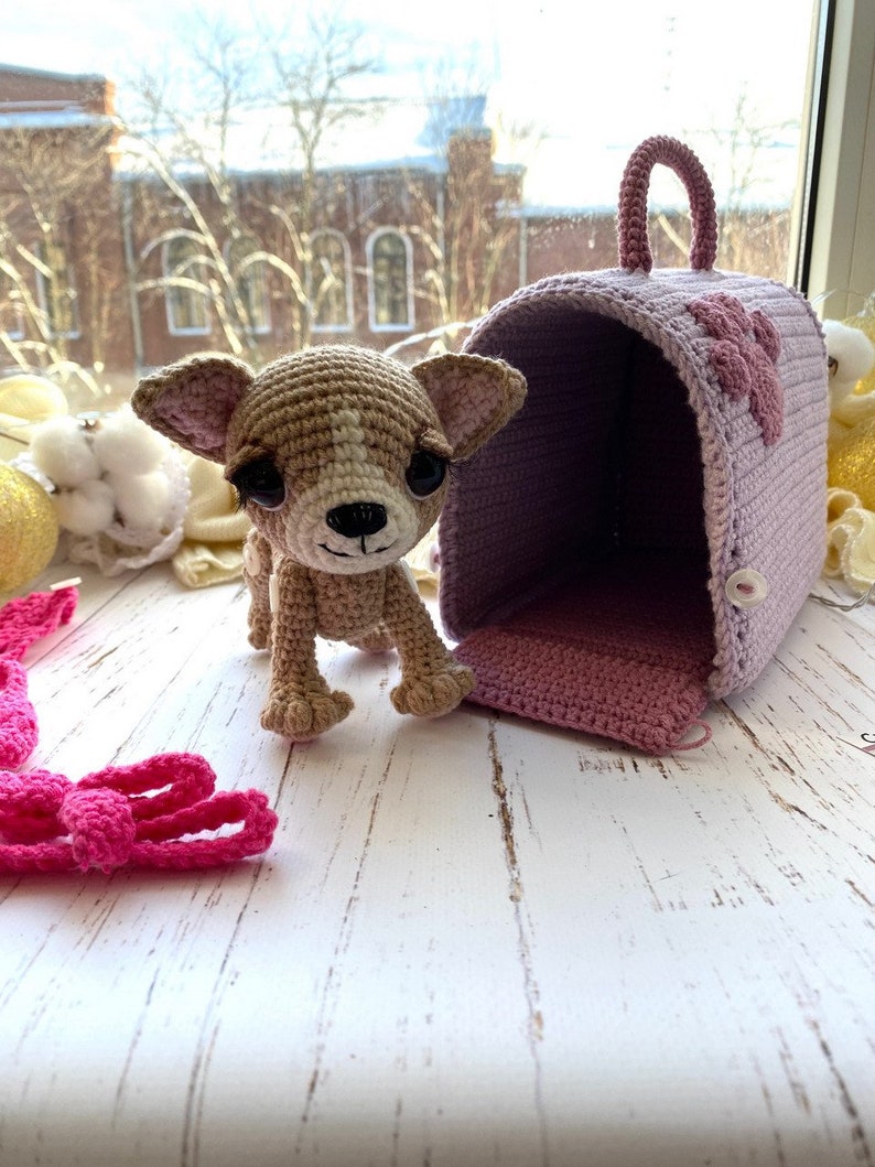 Pdf Chihuahua Dog in a Carrier Bag Crochet Pattern Crochet - Etsy