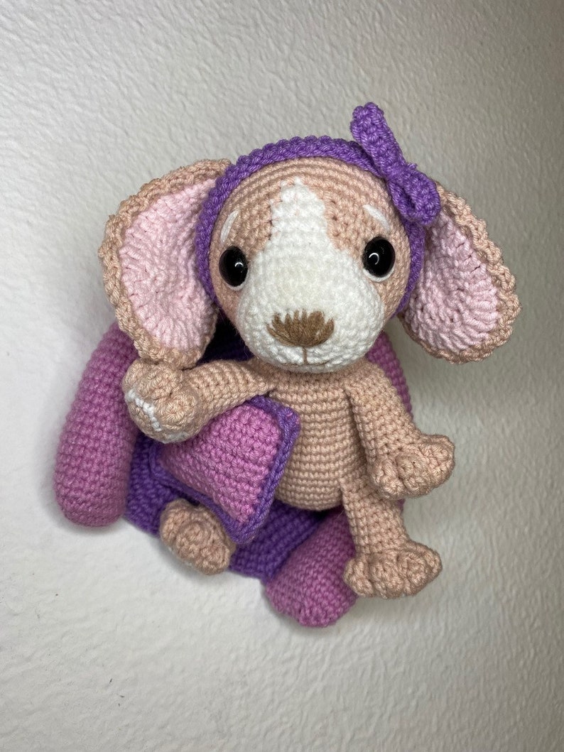 PDF Crochet Pattern Spaniel Dog in a Dog Bed, Amigurumi Dog, Crochet ...