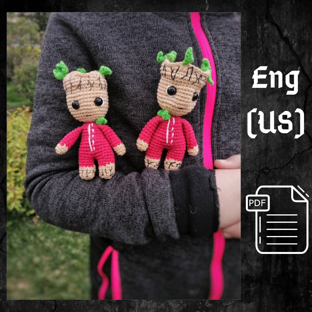 PDF Amigurumi Groot Crochet Pattern, Crochet Guardians of the Galaxy ...