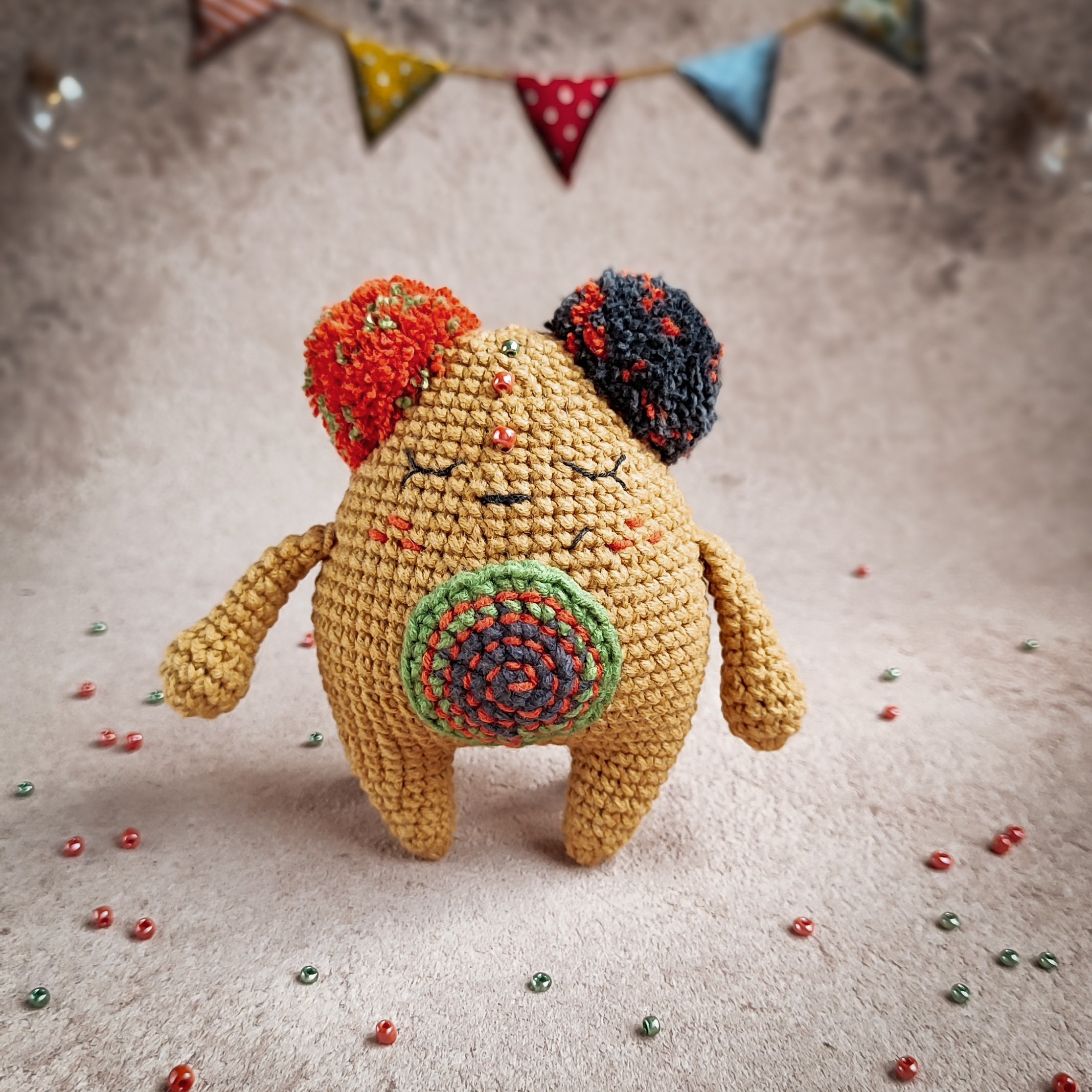 Crochet Pattern Mr. Pom Pom / Crochet Spirit Pattern / - Etsy