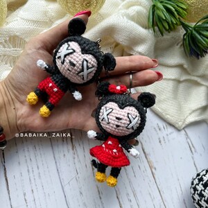 PDF Crochet SET Goth Mickey Mouse & Minnie Mouse Pattern Amigurumi ...