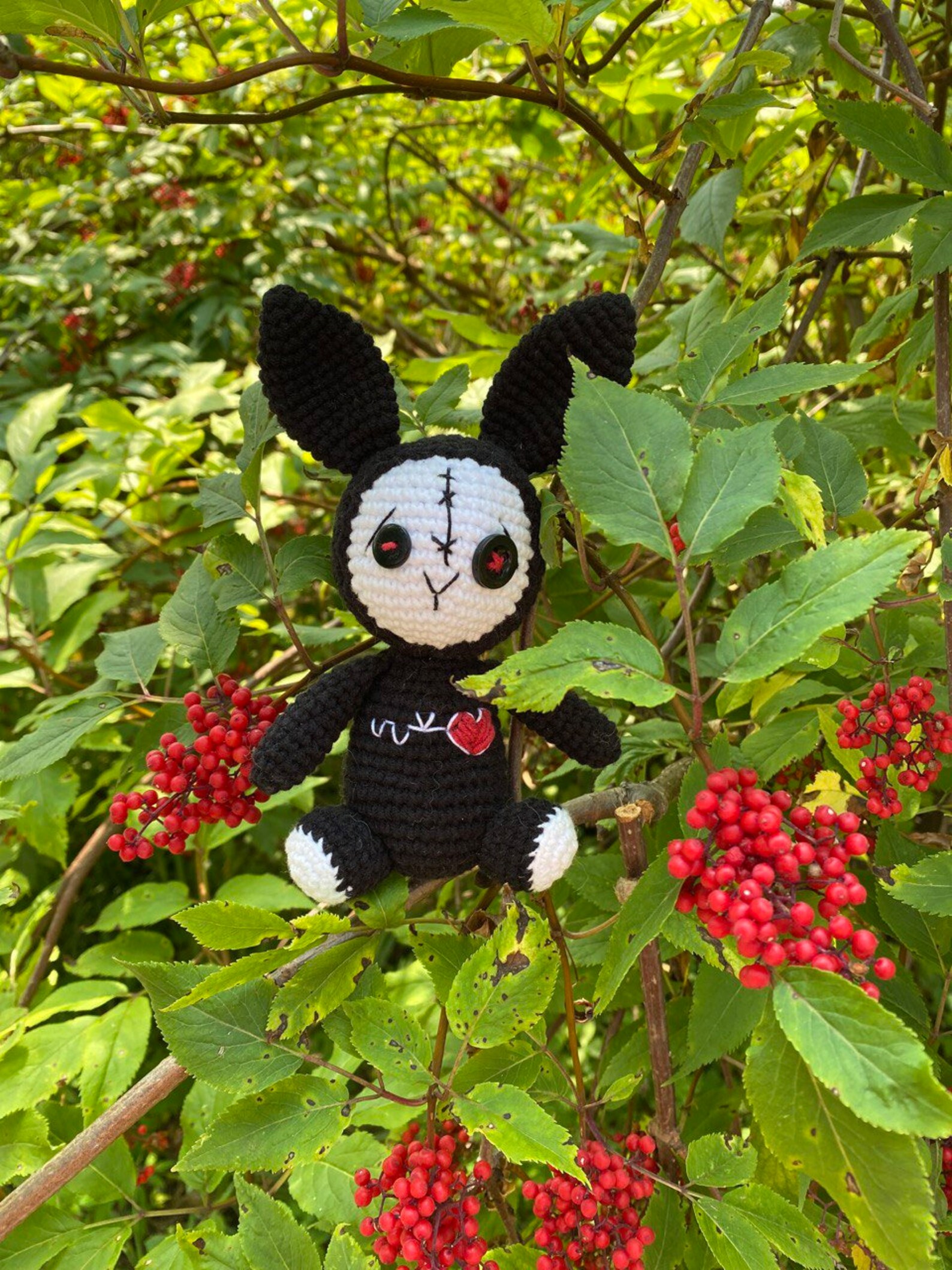 PDF Crochet Small Voodoo Bunny Amigurumi Pattern Button Eyes, Crochet ...