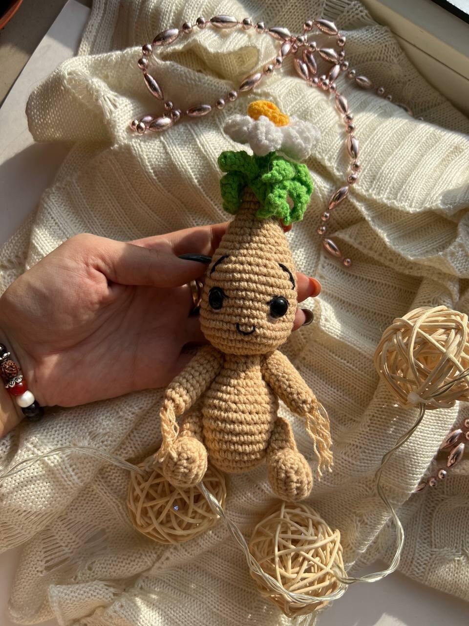 PDF Crochet Narcissus Doll Pattern, Amigurumi Flower, Cute Plant Doll ...