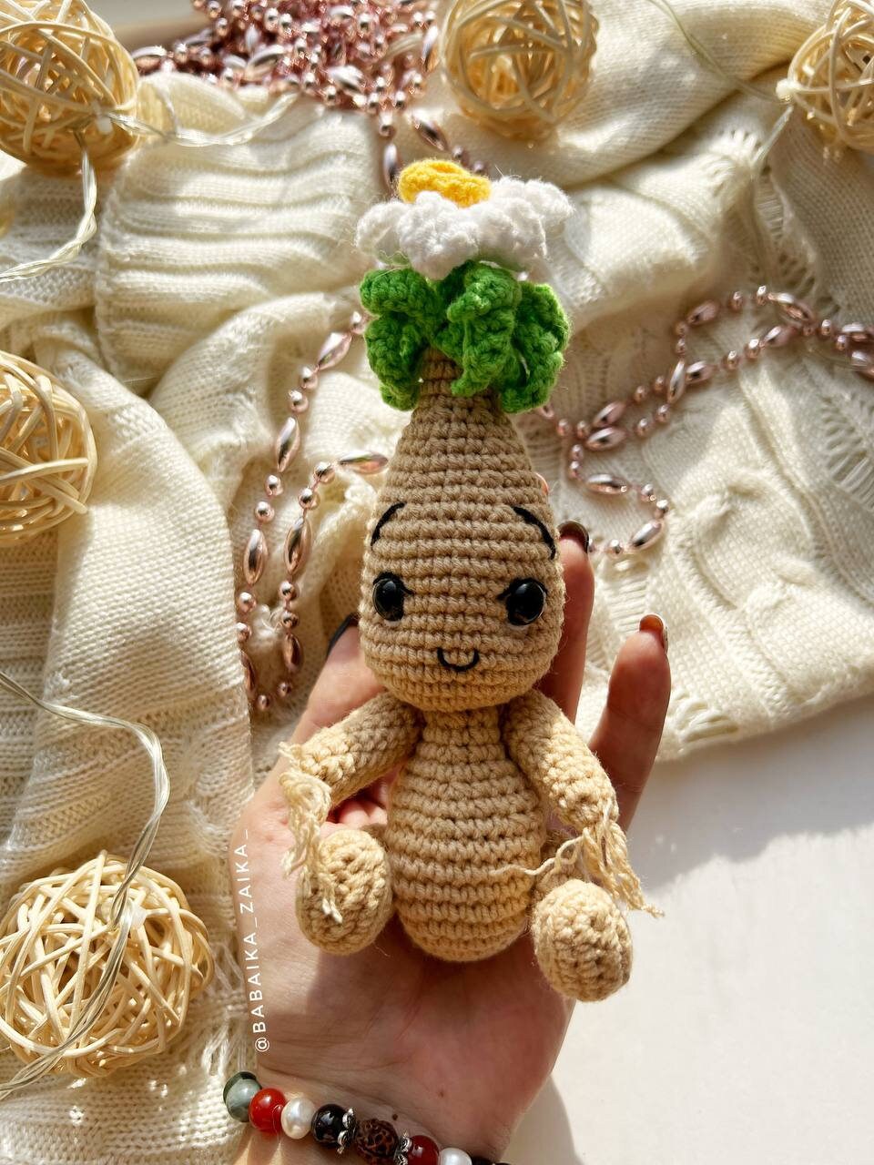 PDF Crochet Narcissus Doll Pattern, Amigurumi Flower, Cute Plant Doll ...