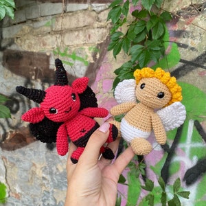 PDF Crochet SET Angel and Devil Pattern, Amigurumi Angel, Crochet ...