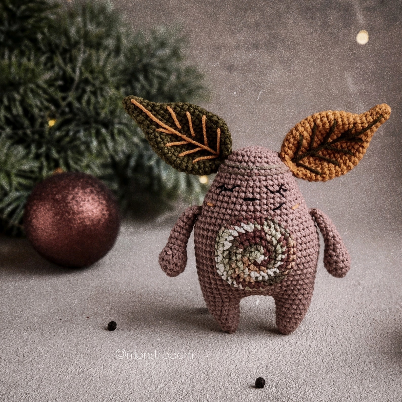 Crochet Pattern Cute Autumn Monster / Crochet Forest Spirit Pattern ...