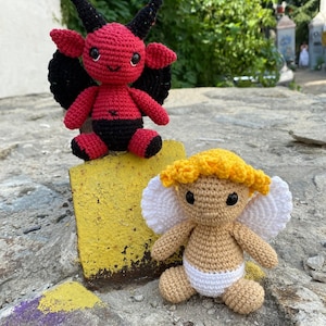 PDF Crochet SET Angel and Devil Pattern, Amigurumi Angel, Crochet ...