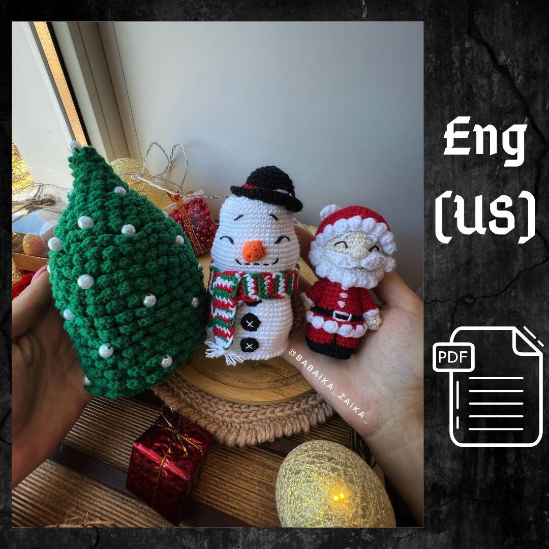 PDF Christmas SET: Santa Claus Snowman Christmas Tree Christmas ...