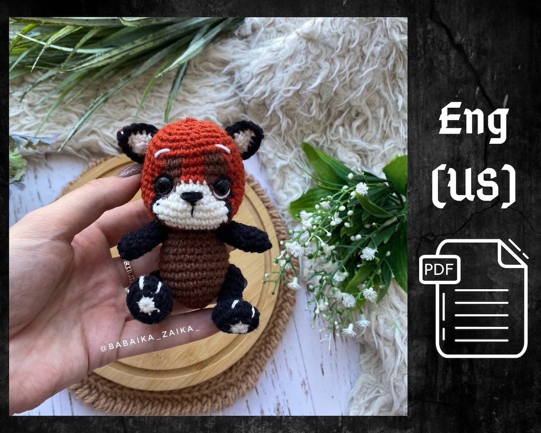 PDF Red Panda Panda Crochet Pattern Amigurumi Panda - Etsy