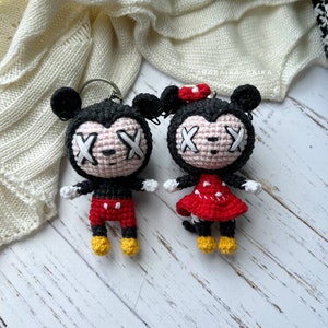 PDF Crochet SET Goth Mickey Mouse & Minnie Mouse Pattern Amigurumi ...