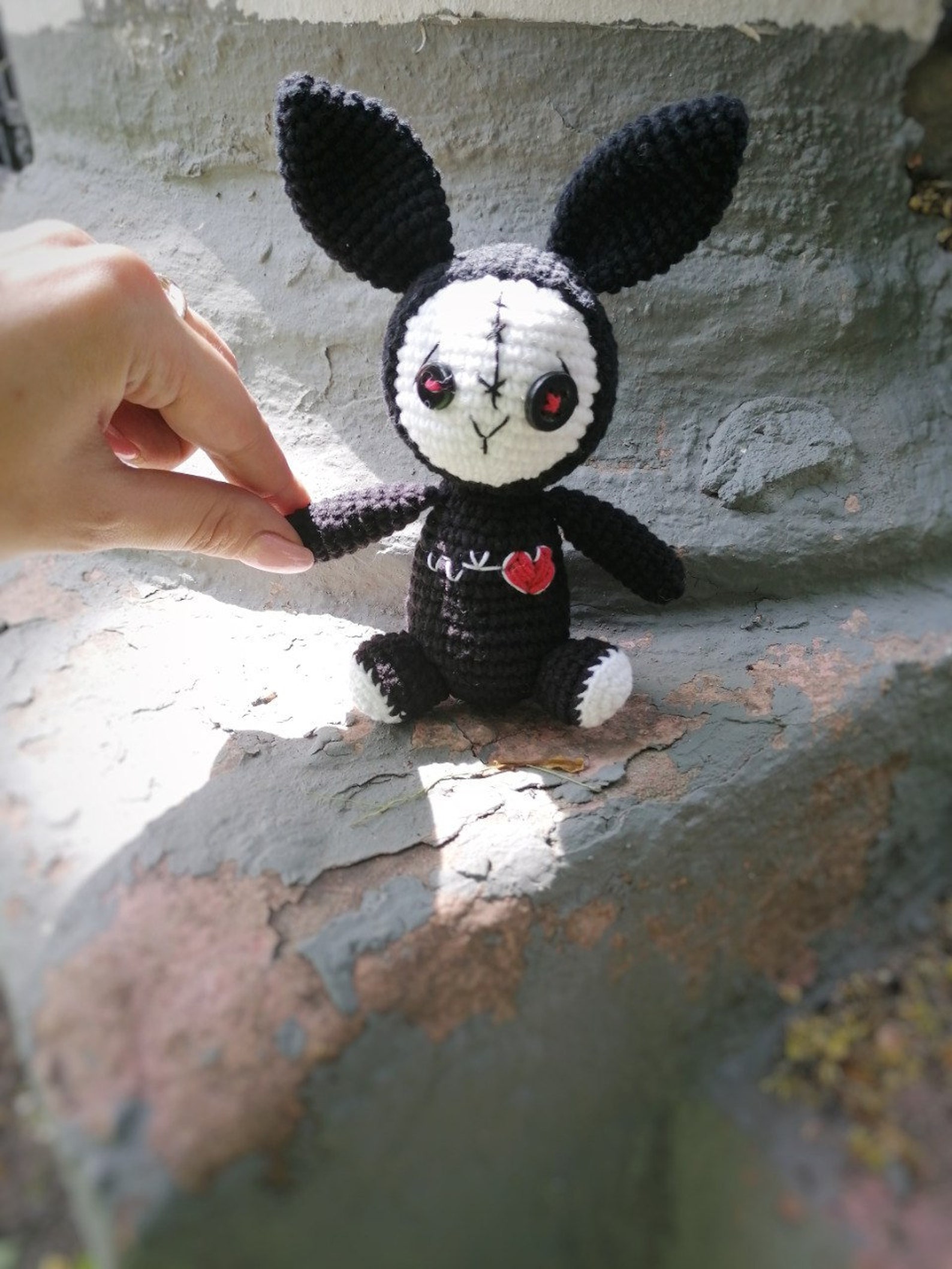 PDF Crochet Small Voodoo Bunny Amigurumi Pattern Button Eyes, Crochet ...