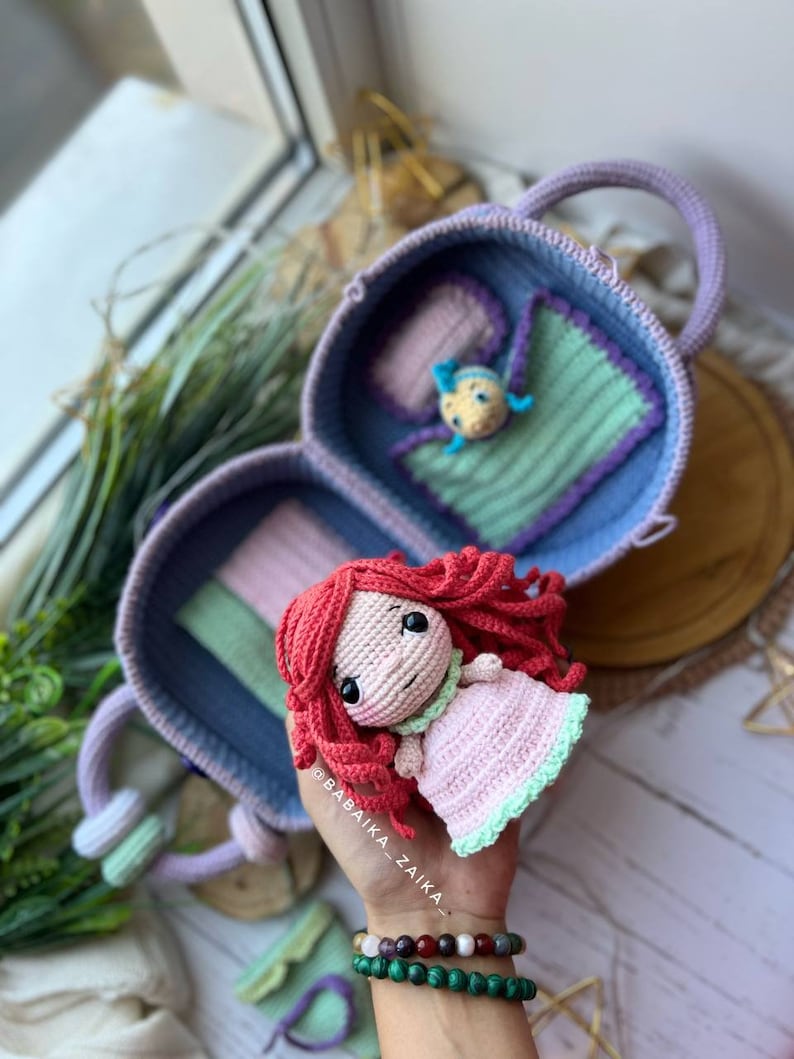 PDF Crochet Pattern Mermaid's Doll House, Amigurmi Mermaid, Amigurumi ...