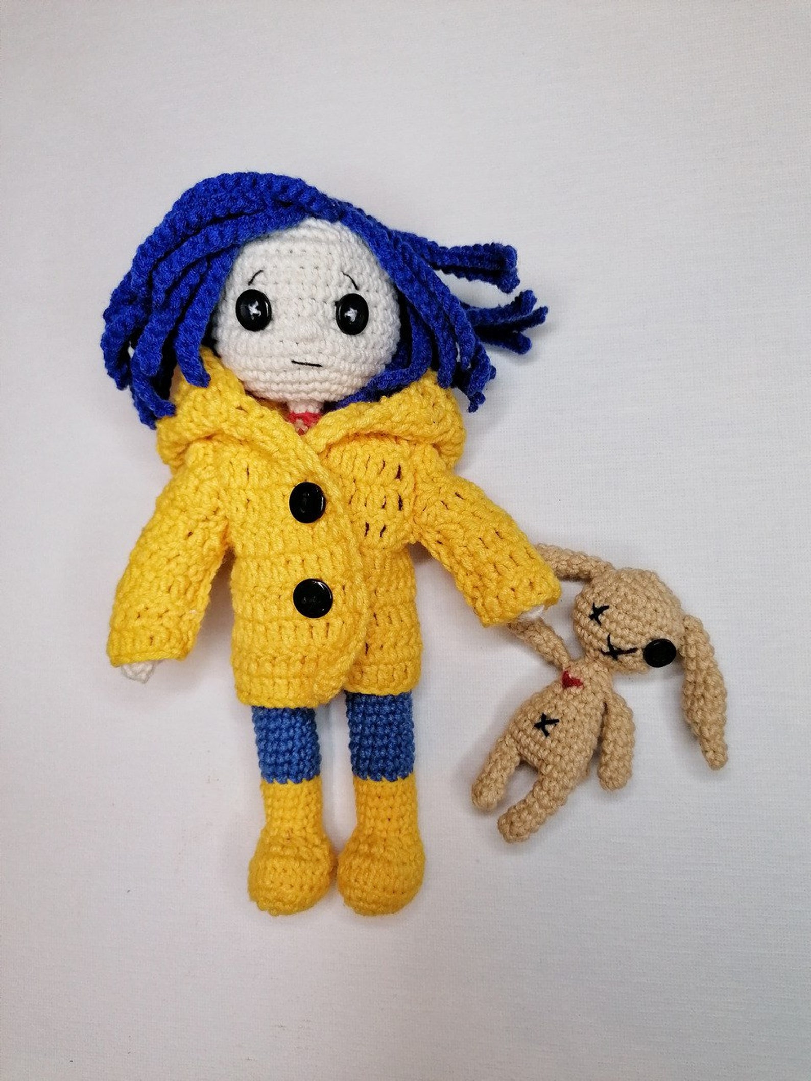 PDF Coraline Doll Crochet Pattern, Button Eyes Doll, Crochet Pattern ...