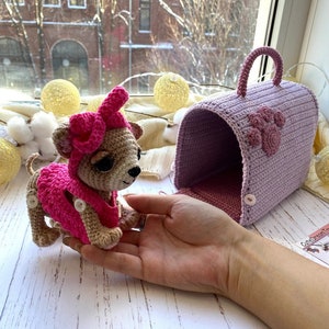 PDF Chihuahua Dog in a Carrier Bag Crochet Pattern, Crochet Animal ...