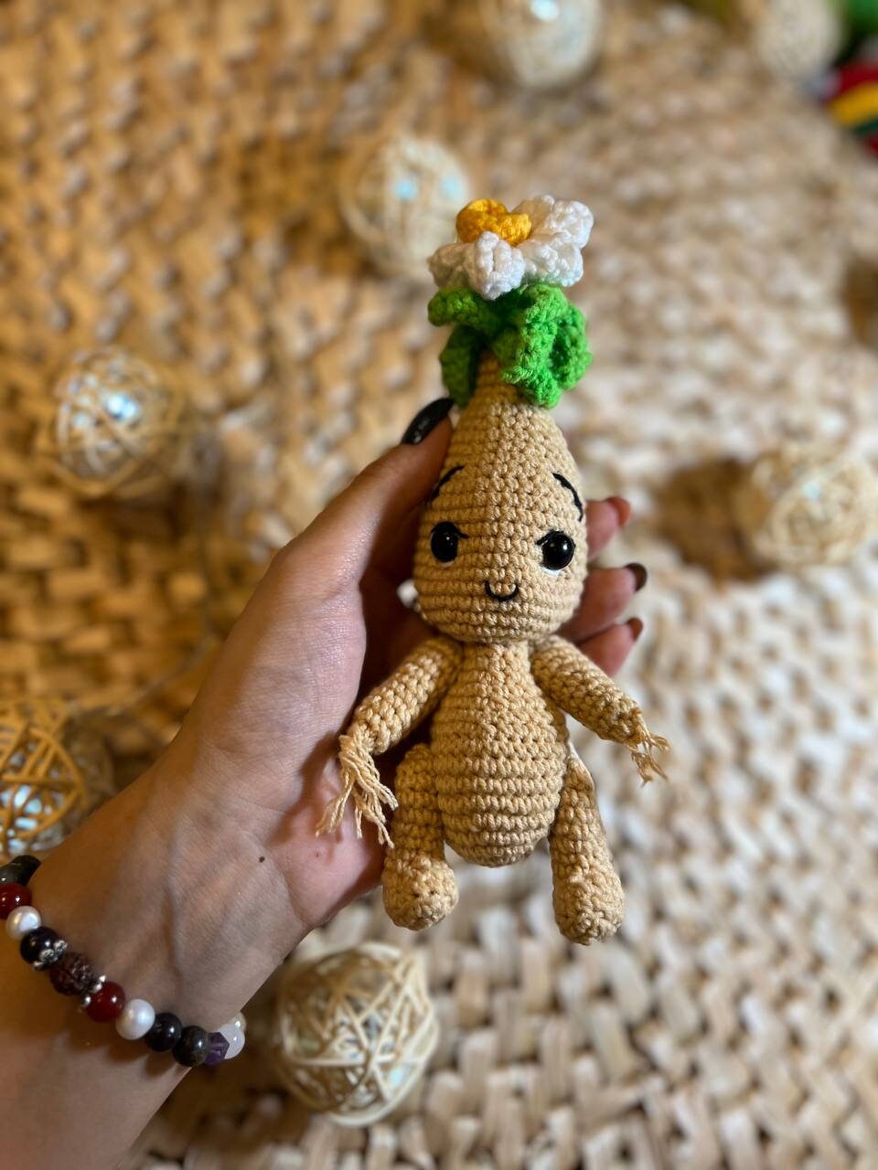 PDF Crochet Narcissus Doll Pattern, Amigurumi Flower, Cute Plant Doll ...
