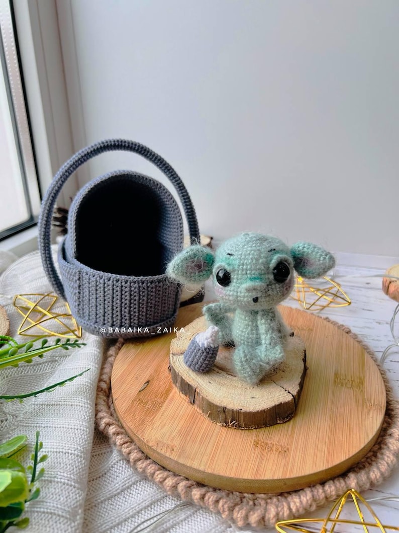 PDF Crochet Pattern Baby Yoda, Amigurumi Fantastic Animal, Alien ...