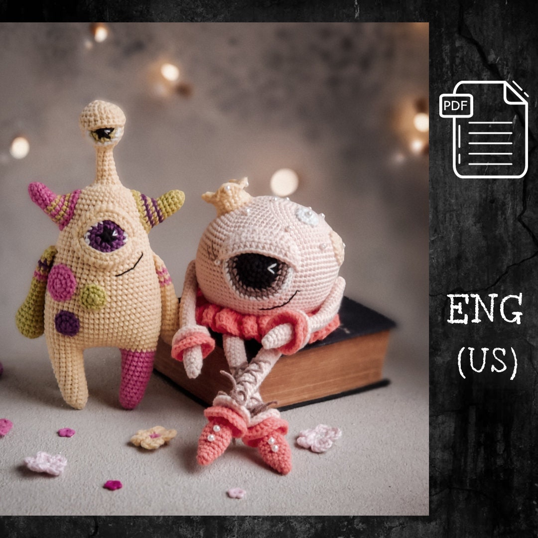Crochet Monsters Pattern Set 2 in 1 / Crochet Ballerina Doll Pattern ...