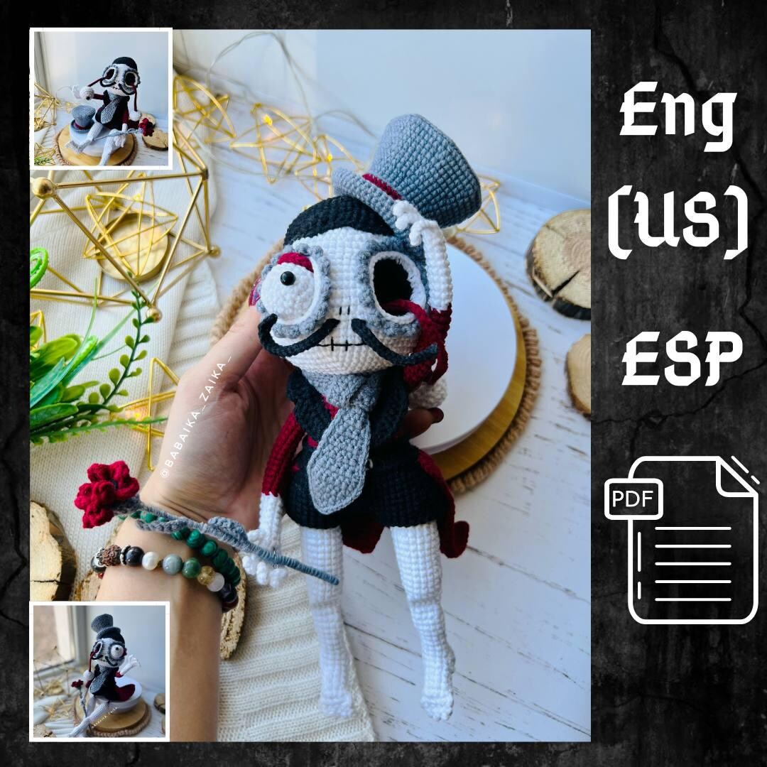 PDF Crochet Mr. Santa Muerte Pattern, Halloween Pattern, Crochet ...