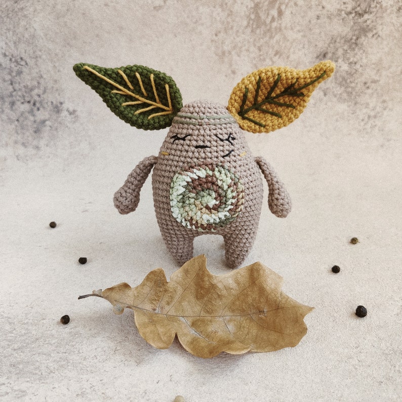 Crochet Pattern Cute Autumn Monster / Crochet Forest Spirit Pattern ...