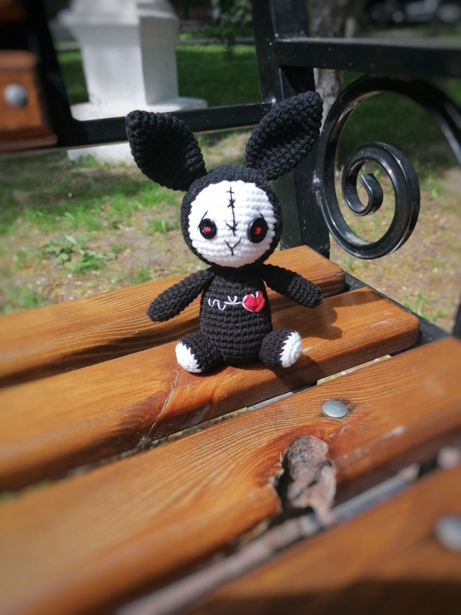 PDF Crochet Small Voodoo Bunny Amigurumi Pattern Button Eyes, Crochet ...