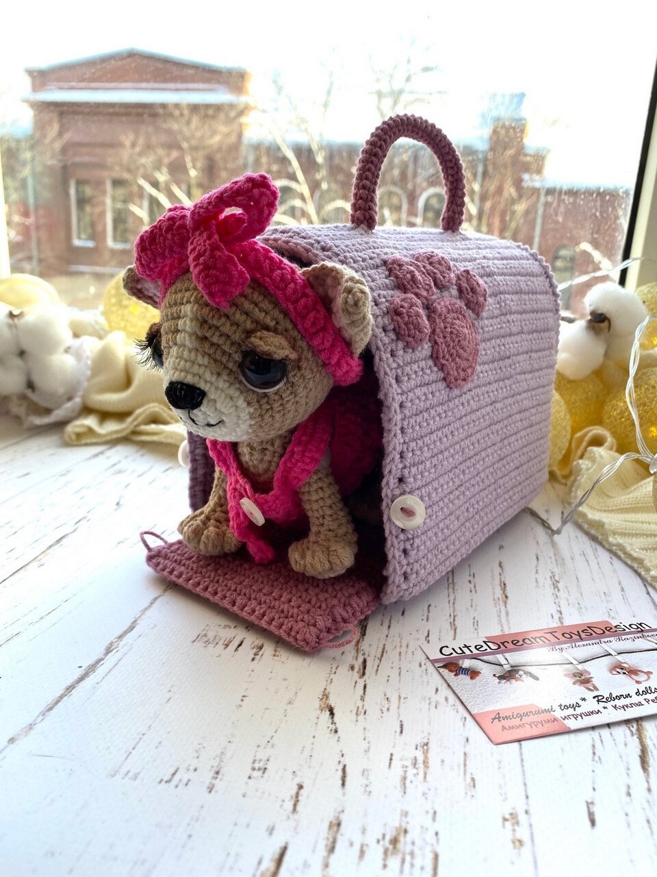 Pdf Chihuahua Dog in a Carrier Bag Crochet Pattern Crochet - Etsy