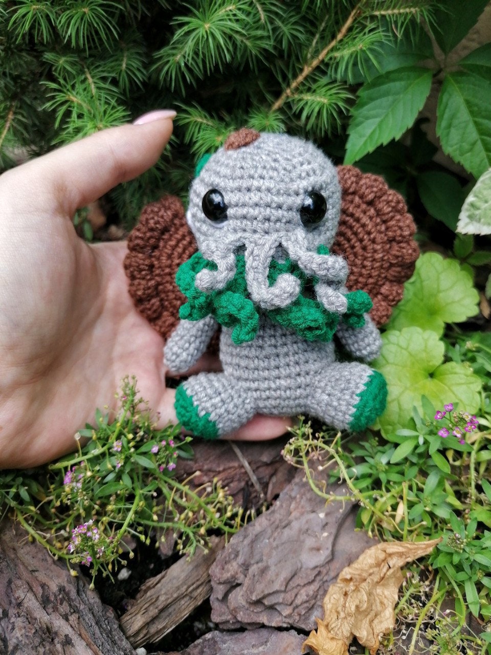PDF Cthulhu Amigurumi Pattern, Digital Download, Baby Cthulhu, Crochet ...