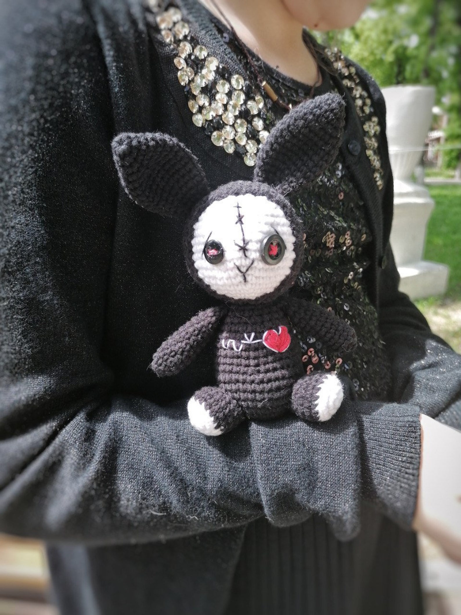 PDF Crochet Small Voodoo Bunny Amigurumi Pattern Button Eyes, Crochet ...