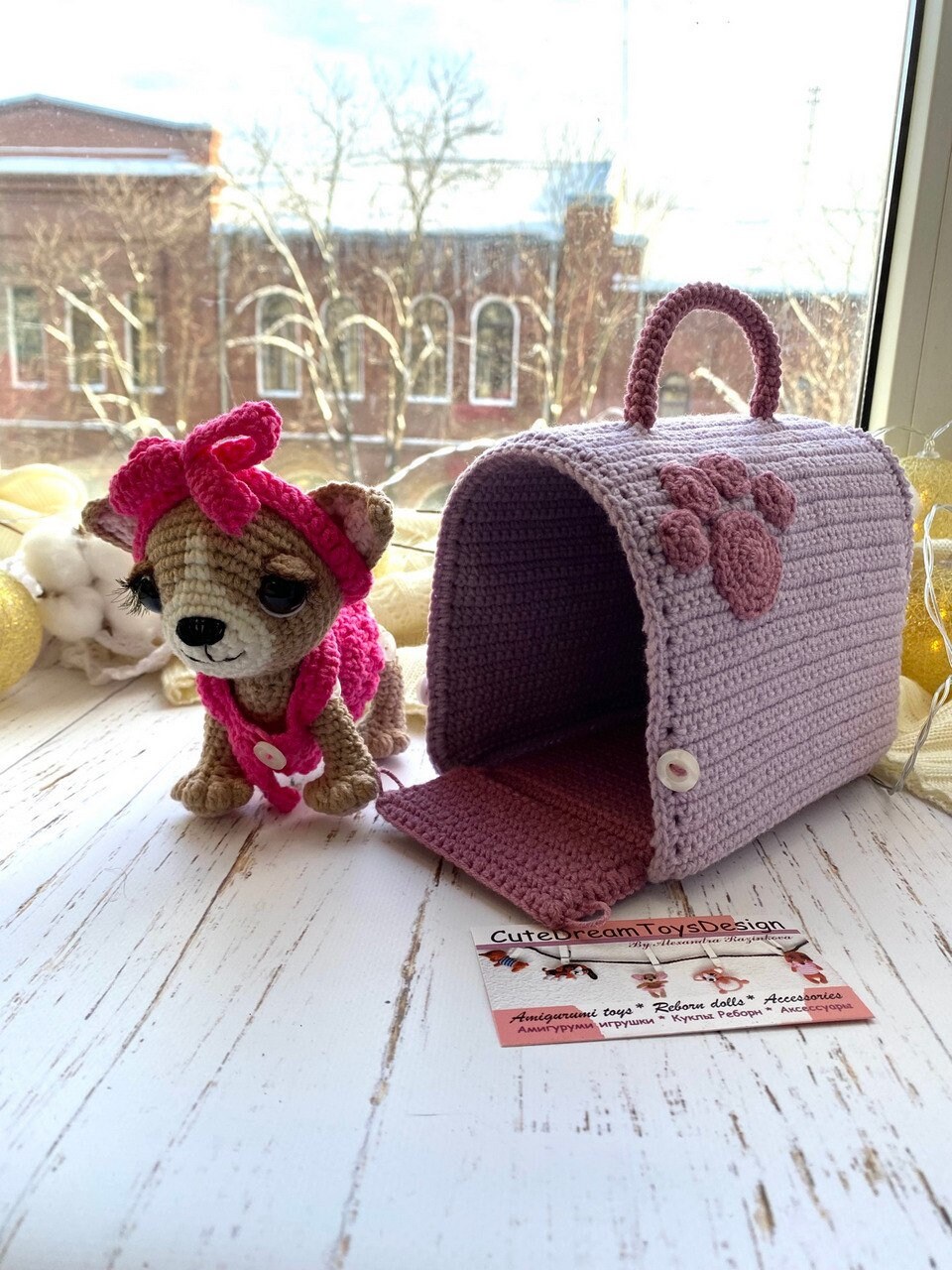 PDF Chihuahua Dog in a Carrier Bag Crochet Pattern, Crochet Animal ...