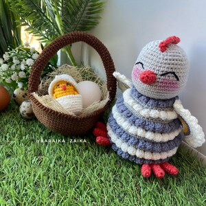 PDF Crochet Easter Chicken in the Basket Pattern, Amigurumi Chick in ...