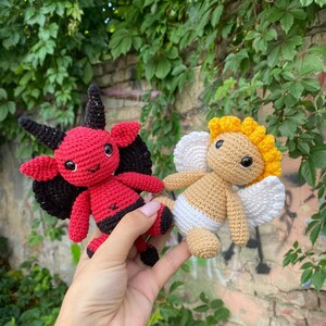 PDF Crochet SET Angel and Devil Pattern, Amigurumi Angel, Crochet ...