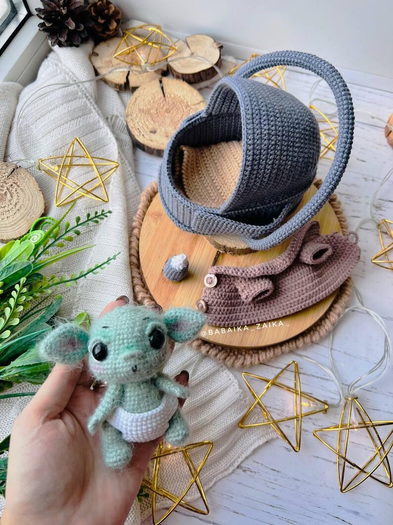 PDF Crochet Pattern Baby Yoda, Amigurumi Fantastic Animal, Alien ...