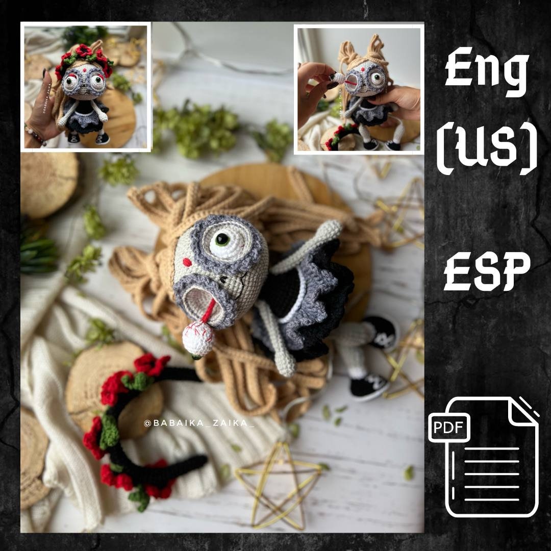 PDF Crochet Santa Muerte Pattern in Eng, Halloween Pattern, Crochet ...