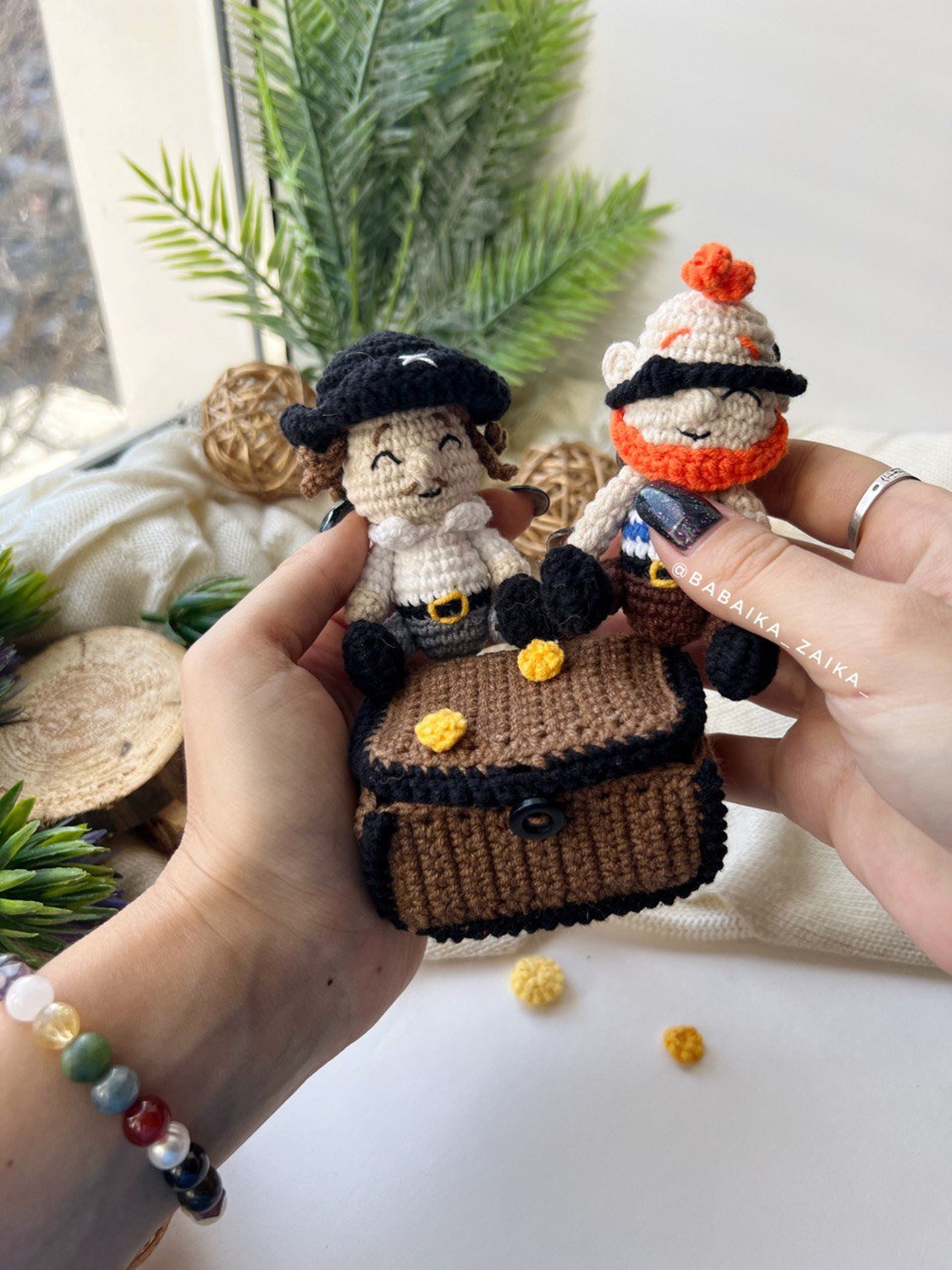 PDF Set 3 in 1 Funny Pirates and Treasure Chest Crochet - Etsy