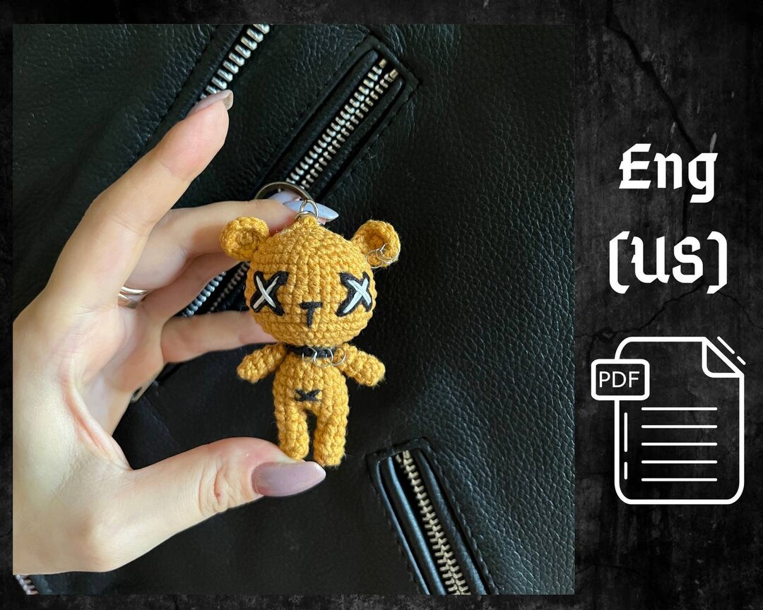 PDF Crochet Goth Bear Pattern Amigurumi Goth Teddy Bear - Etsy
