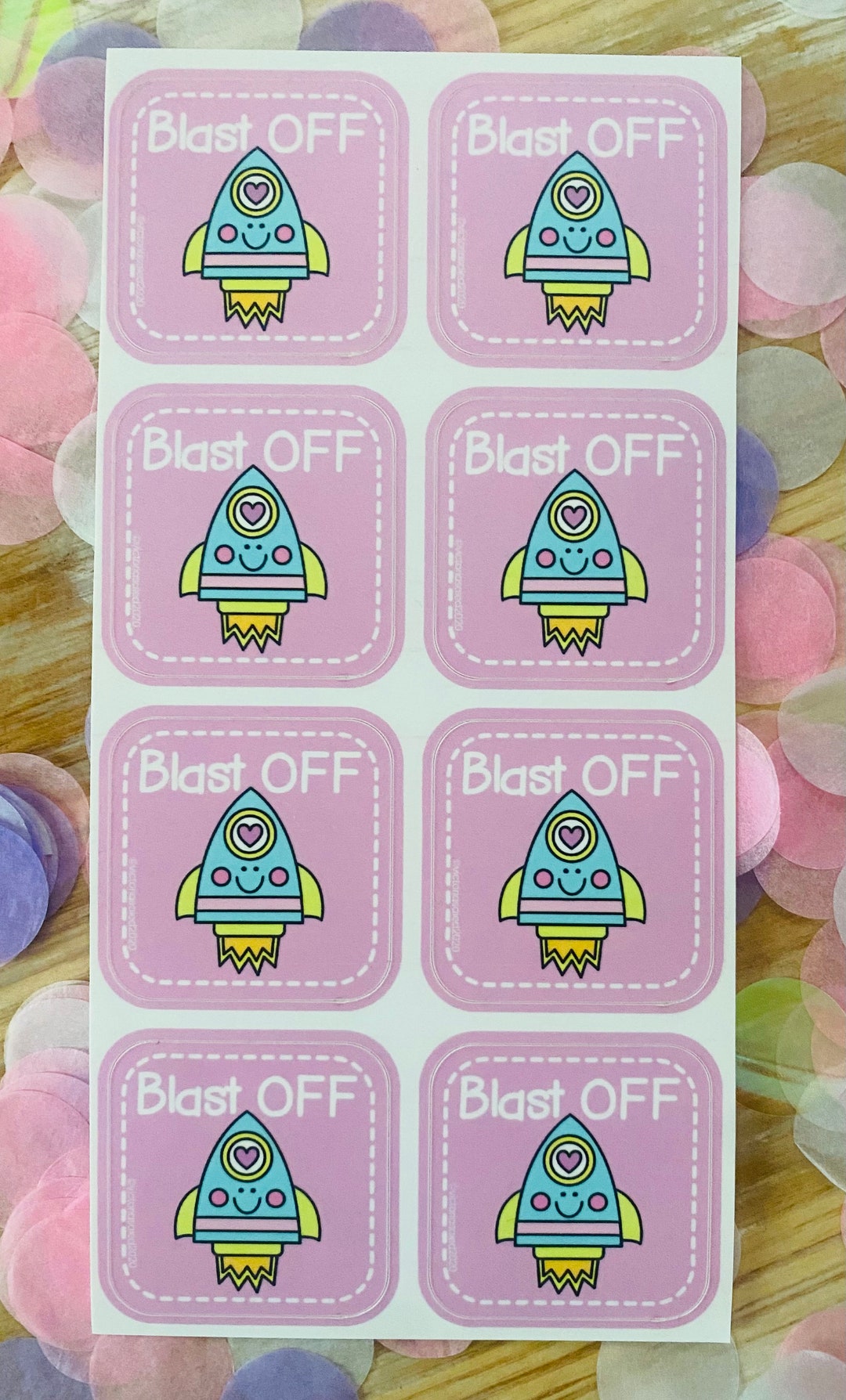 Blast OFF Rocket Stickers - Etsy
