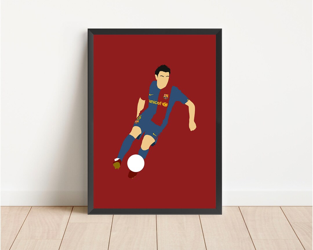 Xavi Barcelona Football Poster Football Art Decor Print Barcelona Xavi ...