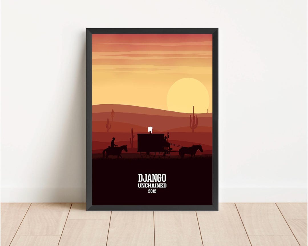 Django Unchained Minimalist Movie Art Poster Wall Art Film Artwork ...