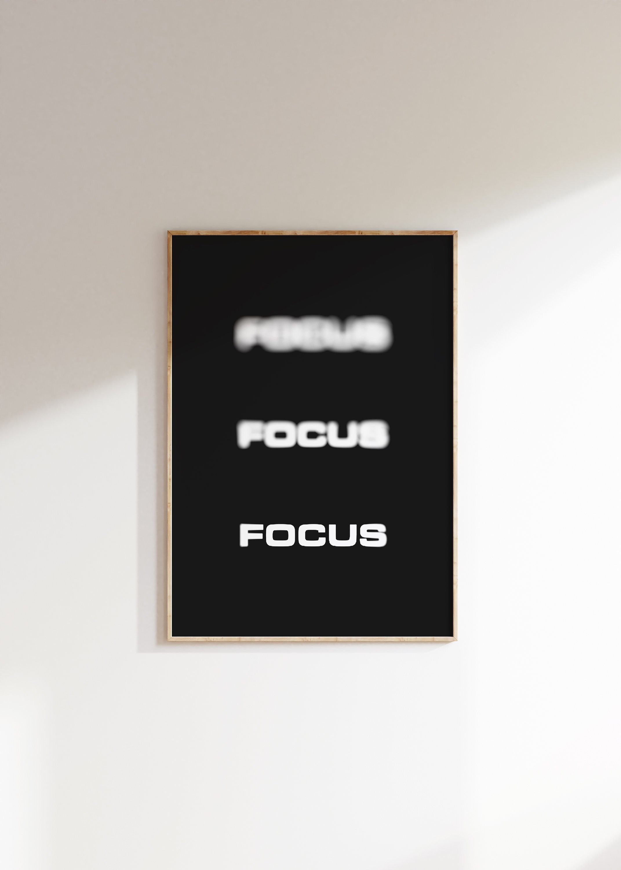 Focus Motivational Poster, Wall Art, Minimalist, Home Office, Gym ...