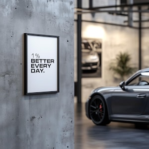 1% Better Every Day | Motivational Poster, Wall Art, Discipline, Home ...
